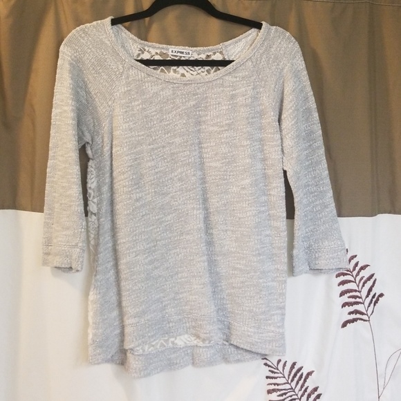 Express | Sweaters | Express Sweater W Lace Meduium | Poshmark